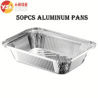 China 190ml Disposable Aluminum Foil Pan with Lids for Takeaway and Baking for sale