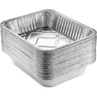 China 20ft Oblong Aluminum Food Foil Container Disposable Foil Trays with Lid 50 Micron for sale