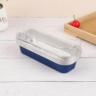 China 200ml Aluminum Mini Loaf Pans Foil Cake Trays for Baking for sale