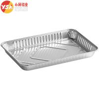 China Aluminum Foil Tray Rectangle Silver PET Accepted 500ml Food Packaging for sale