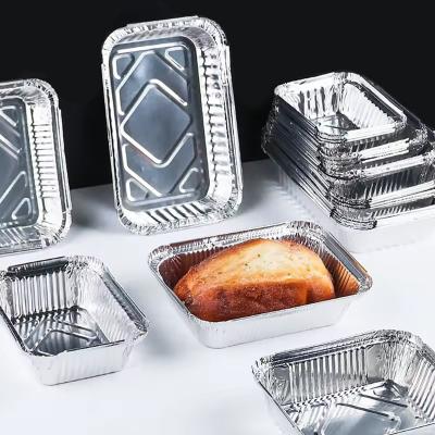 China Small Foil Pans 130x100x42mm 230ml Mini Loaf Pan with Lid for Baking for sale
