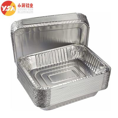 China Food Grade Disposable Aluminum Foil Containers with Lids 10 20 50 PCS for sale