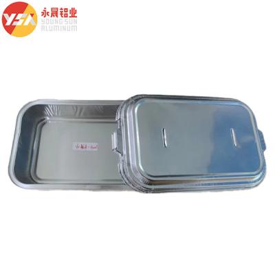 China 280ml 300ml Aluminum Foil Oblong Catering Container Oven Safe Airline for sale