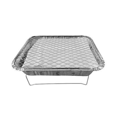 China Disposable BBQ Grill Wire Mesh Roaster with Bamboo Charcoal 30x20cm for sale