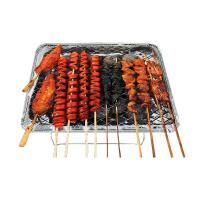 China Disposable BBQ Grill Wire Mesh Roaster with Bamboo Charcoal 30x20cm for sale