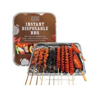 China Disposable BBQ Grill Wire Mesh Roaster with Bamboo Charcoal 30x20cm for sale