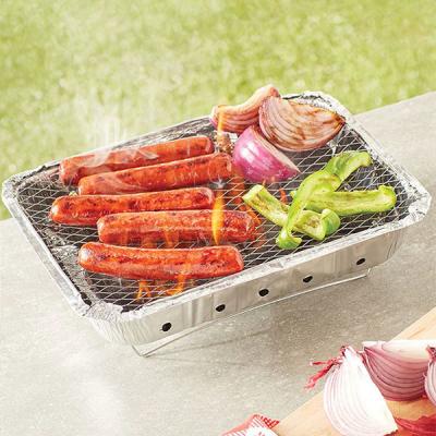 China Outdoor Mini Portable Instant Charcoal Grill 20x15cm Camping Picnic Tool for sale