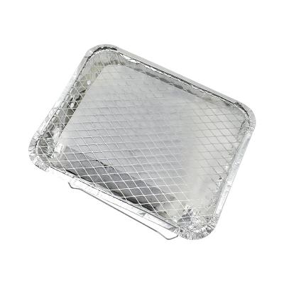 China Disposable Aluminum Charcoal BBQ Grill for Camping Outdoor Instant Barbecue 28x18cm for sale