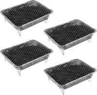 China Disposable Aluminum Charcoal BBQ Grill for Camping Outdoor Instant Barbecue 28x18cm for sale