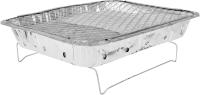 China Disposable Aluminum Charcoal BBQ Grill for Camping Outdoor Instant Barbecue 28x18cm for sale