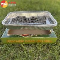 China Disposable Charcoal BBQ Grill Portable One Time Use Aluminum Tray 28x18cm for sale