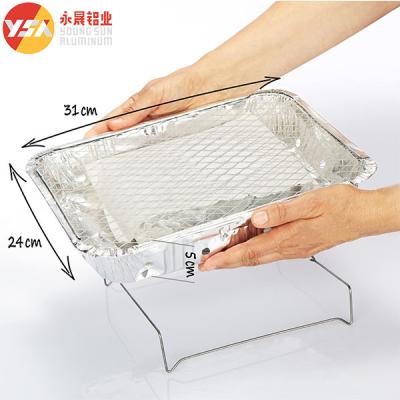 China Disposable Grilling Trays Instant Charcoal Grill 30x20cm One Time Use Throw Away Grill for sale