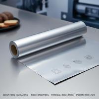China One Side Matt Aluminum Foil Roll 0.03-0.2mm Food Grade Alloy for Industrial Packaging and Food Wrapping for sale