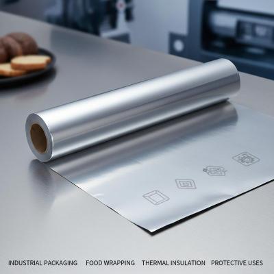 China One Side Matt Aluminum Foil Roll 0.03-0.2mm Food Grade Alloy for Industrial Packaging and Food Wrapping for sale
