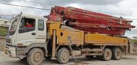 China Used Putzmeister M46 5RZ Concrete Pump Truck with 46m Boom Reach and 140 m³/h Output on I Suzu Chassis for sale