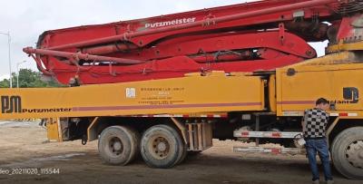 China 2012 Putzmeister M46 5RZ Concrete Pump Truck with 46m Boom Reach and 140 m³/h Output on Mercedes Benz Actros Chassis for sale