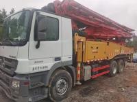 China 12000*2550*4000 mm Red Used Mobile Heavy Equipment Benz Chassis 49 Meter Concrete Pump for sale