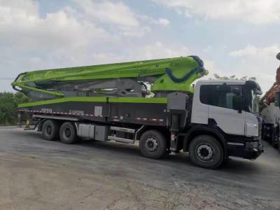 China Special Offer White Used Zoomlion 56m Concrete Boom Pump with Refurbishment Truck for sale