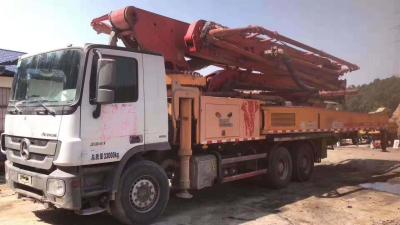 China 125/180 M3/H Used Concrete Mixer Truck with 52 Meter Concrete Pump on Benz Chassis for sale