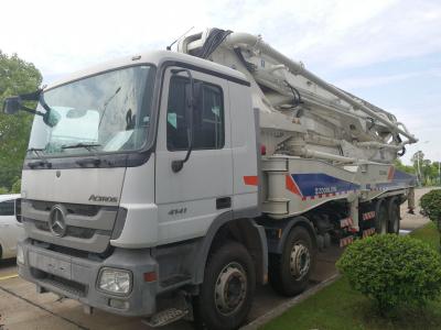 China Zoomlion 52m Used Concrete Truck Pump with Semi-Dry Shotcrete Type and Benz Chassis for sale
