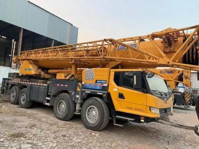 China 2018 Xg 90ton Hoist Crane Terrian Mobile Crane Truck Orange 4 Shafts for Construction for sale