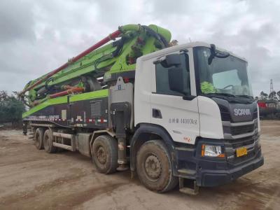 China 120m 178 Productivity ZLJ5440THB Used Zoomlion 63meter Trailer Pump Secondhand Pump Truck for sale