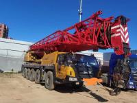 China 130ton Truck Crane Red Color Maximum Lifting Height 40m Heavy Equipment Mobile Crane for sale