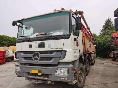 China Putzmeister 56 Meter Used Concrete Pump Truck in Red with After-sales Service Provided for sale