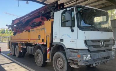 China Used Putzmeister Concrete Trailer Pump 46m Static Pump with Hydraulic Machining Process for sale