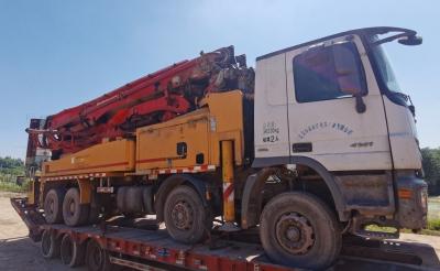 China 2013 Used Putzmeister Concrete Pump on Benz Chassis for Batching Plant in Orange for sale