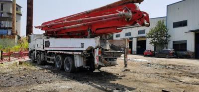 China 2014 Used Schwing Putzmeister Concrete Pump 56m on Benz Orange Semi-Dry Shotcrete Type for sale