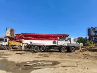 China Refurbished Putzmeister Concrete Pump 38m 46m 49m 56m with Benz Chassis and Orange for sale