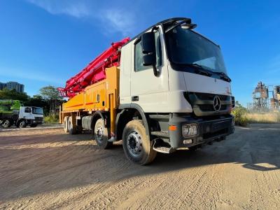 China Red Putzmeister 46 Meter Concrete Pump with Mercedes Benz Chassis Total Weight 34800 Kg for sale