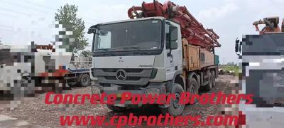 China Putzmeister 56 Meter Concrete Pump Truck with Vibrating Amplitude 2.6mm on Benz Chassis for sale