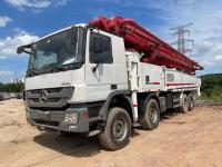 China Putzmeister 56 Meter on Benz Concrete Pump Truck for 51m Horizontal Reach Construction for sale