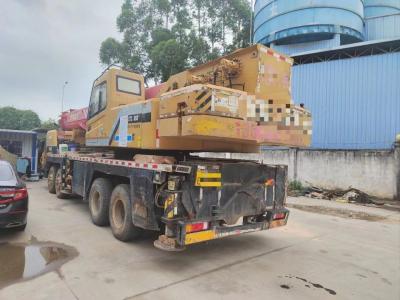 China Used Mobile Crane Orange and Red Terrian 50ton Truck-Mounted Telescopic Crane 2017 Year for sale