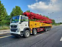 China 55000kg Total Weight Red 2022 Concrete Boom Pump Truck for Heavy-Duty and Construction for sale
