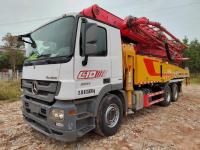 China 2019 Sy 52m Used Concrete Boom Pump Concrete Pump Truck in Green Feeding Height 1400mm for sale