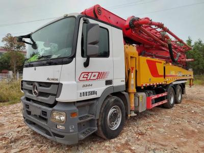 China 2019 Sy 52m Used Concrete Boom Pump Concrete Pump Truck in Green Feeding Height 1400mm for sale