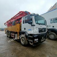 China 2018 Sy 46m Used Concrete Boom Pump with 1540mm Feeding Height in Red and Orange for sale