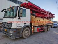 China Sy 49 Meter Used Heavy Equipment Boom Pump for Concrete Bathching Plant in Red Color for sale