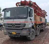 China 56 Meter Putzmeister Concrete Pump with 5 Boom Sections and 300 Kw Engine Power Used for sale
