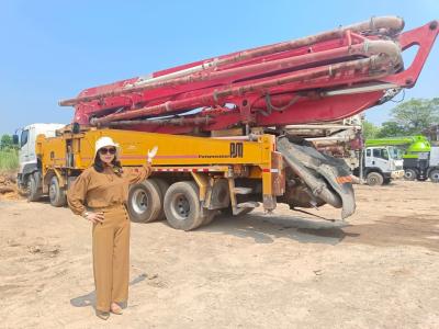China 14150*2500*3950 Feeding Height 1400mm Used Concrete Pump Truck Putzmeister 42m 46m 49m 56m for sale