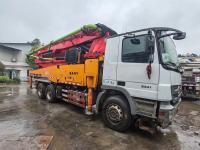 China 2011 Truck Concrete Pump 43m Used Concrete Boom Pump with Feeding Height 1540 in Orange for sale