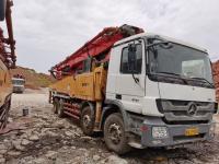 China Red 2012 Used 56m Truck Mounted Pump Contractor Trailer Pump Feeding Height 1540 for sale
