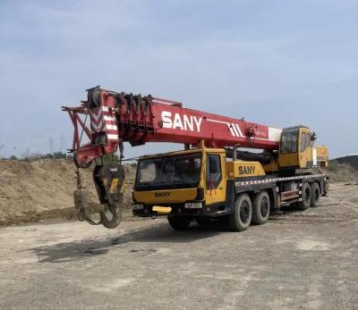 China Yellow 750S Used Truck Crane Truck Mounted Telescopic Crane Heavy Equipment 75 Tons for sale