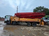 China Hydraulic Machining Process Red 2012 Putzmeister 46m Concrete Pump Truck Arrtactive for sale