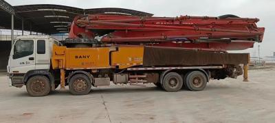 China Semi-Dry Shotcrete Type Red 2013 52m Sy Concrete Pump on MB Truck Concrete Boom Pump for sale