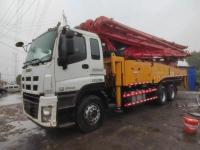 China 2018 49m Sy Concrete Pump on Isu. Zu Truck Concrete Boom Pump Heavy Equipment Red for sale