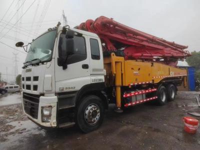 China 2018 49m Sy Concrete Pump on Isu. Zu Truck Concrete Boom Pump Heavy Equipment Red for sale